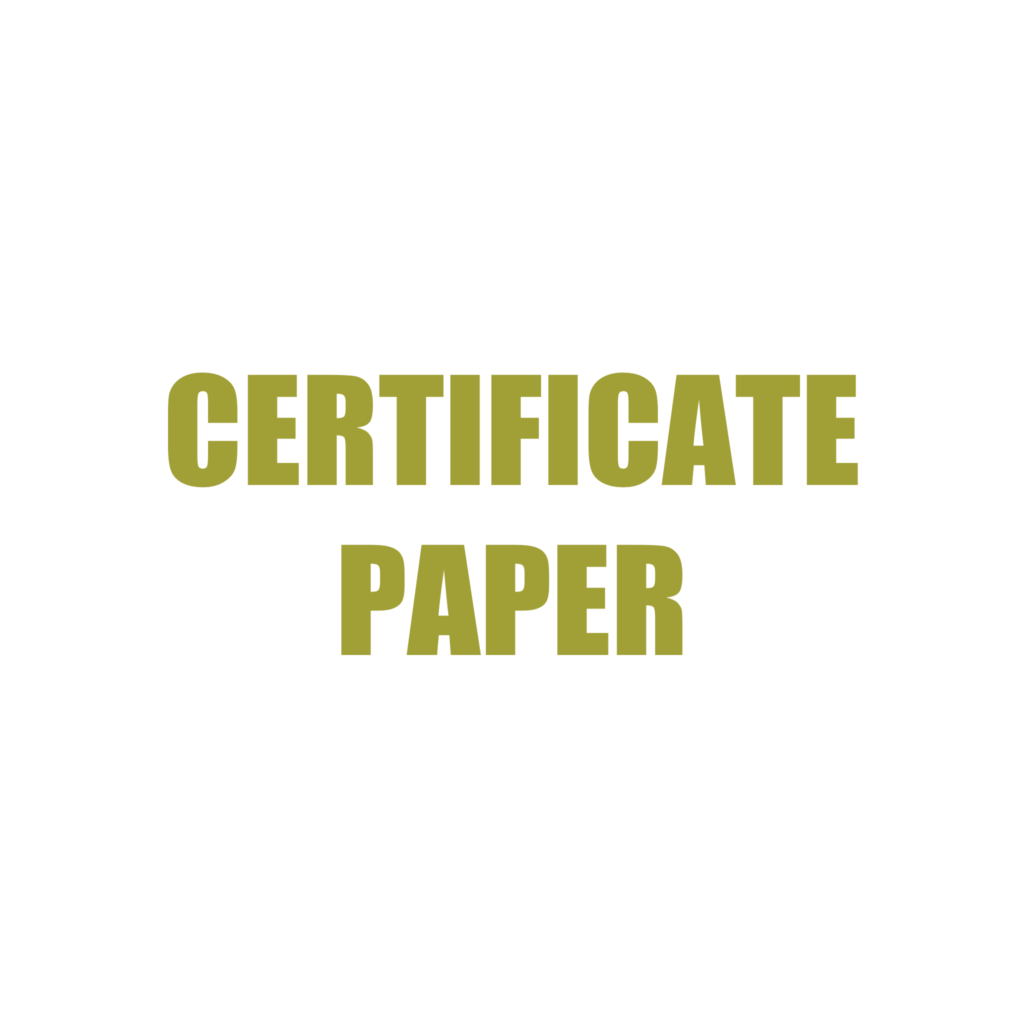 CERTIFICATE PAPER - infinitypapers.com